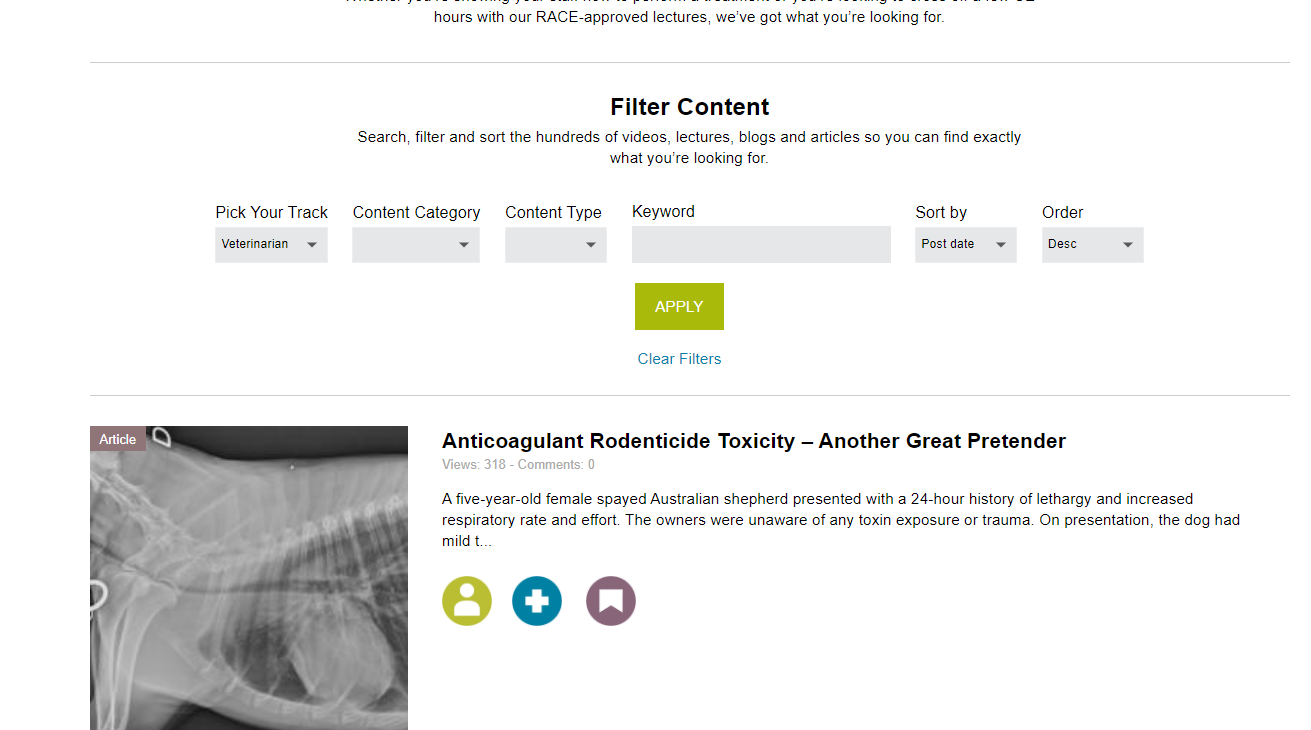 How do I filter content on atDove?